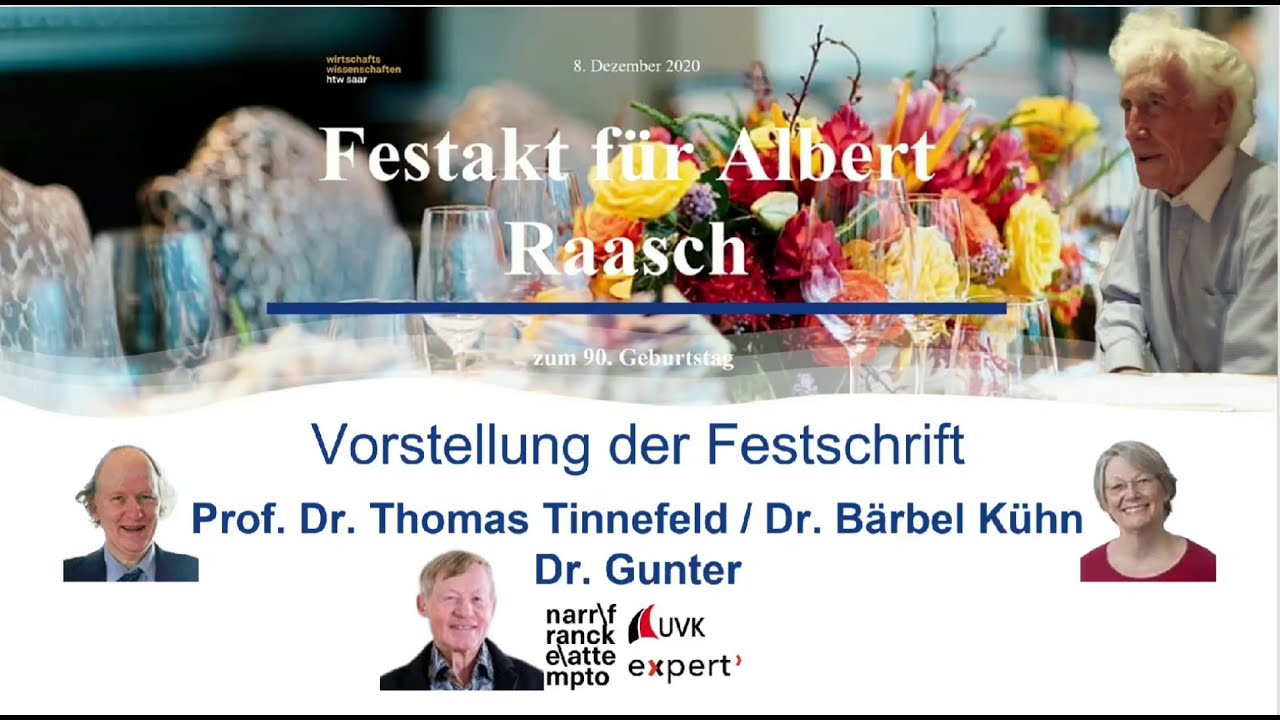 Festschrift für Prof. Dr. Albert Raasch zum 90. Geburtstag - YouTube