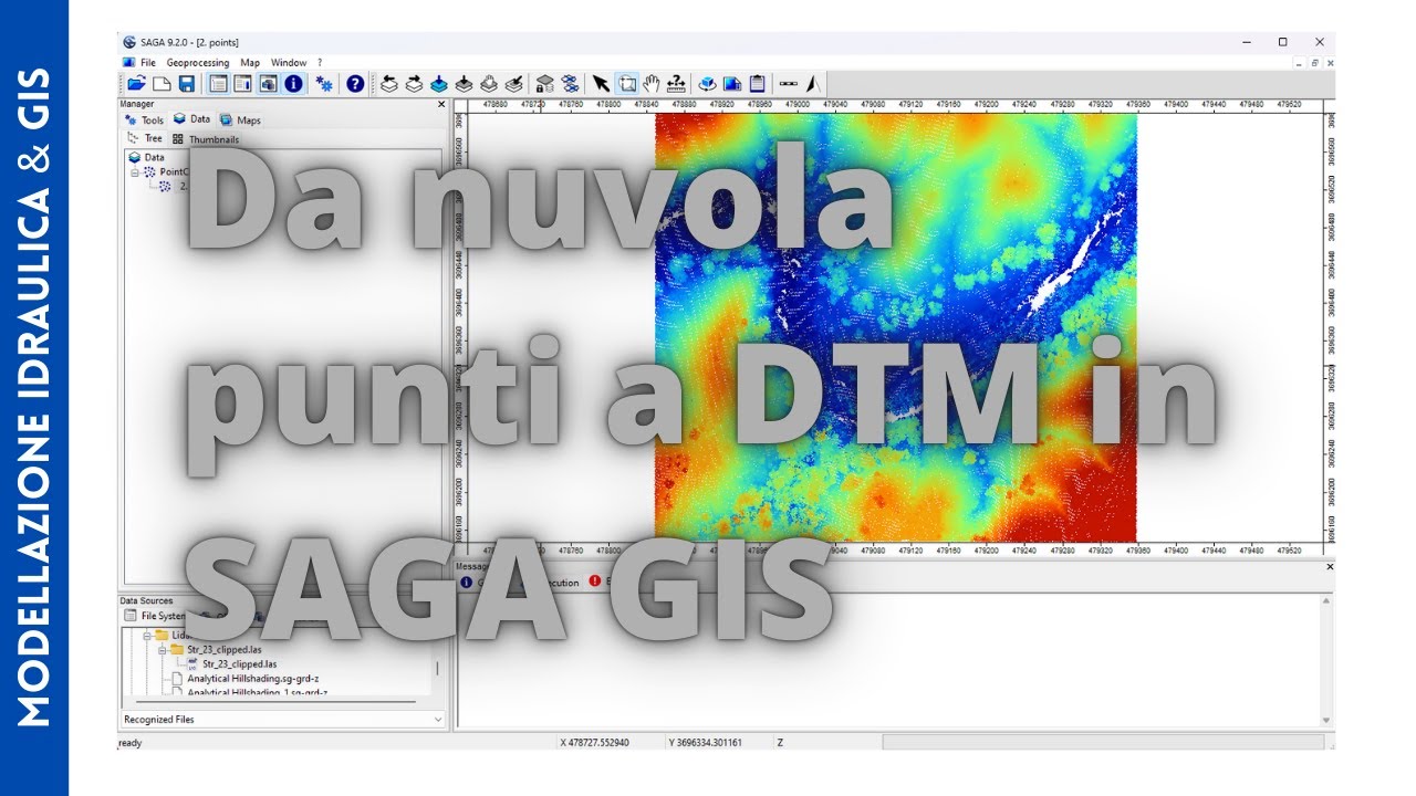 Da nuova di punti a DTM con SAGA GIS - YouTube