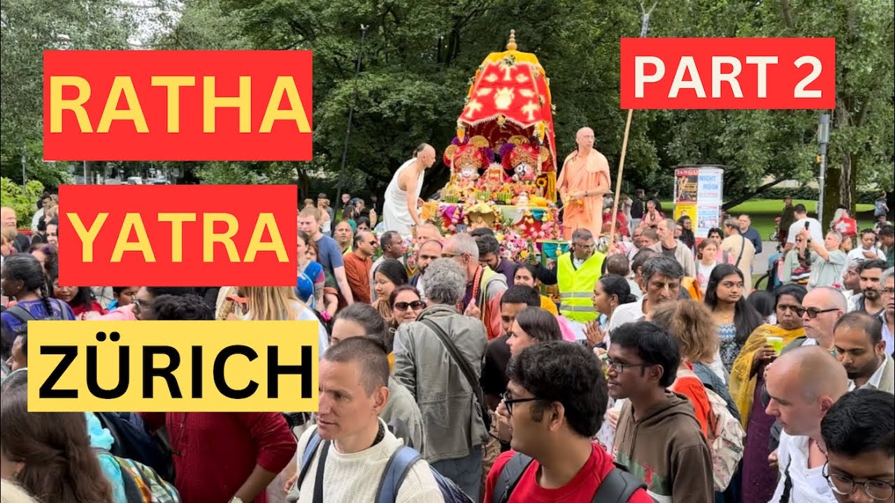 RATHA YATRA 2024 ISKCON ZURICH PART 2 |THOUSANDS SINGING HARE KRISHNA ...