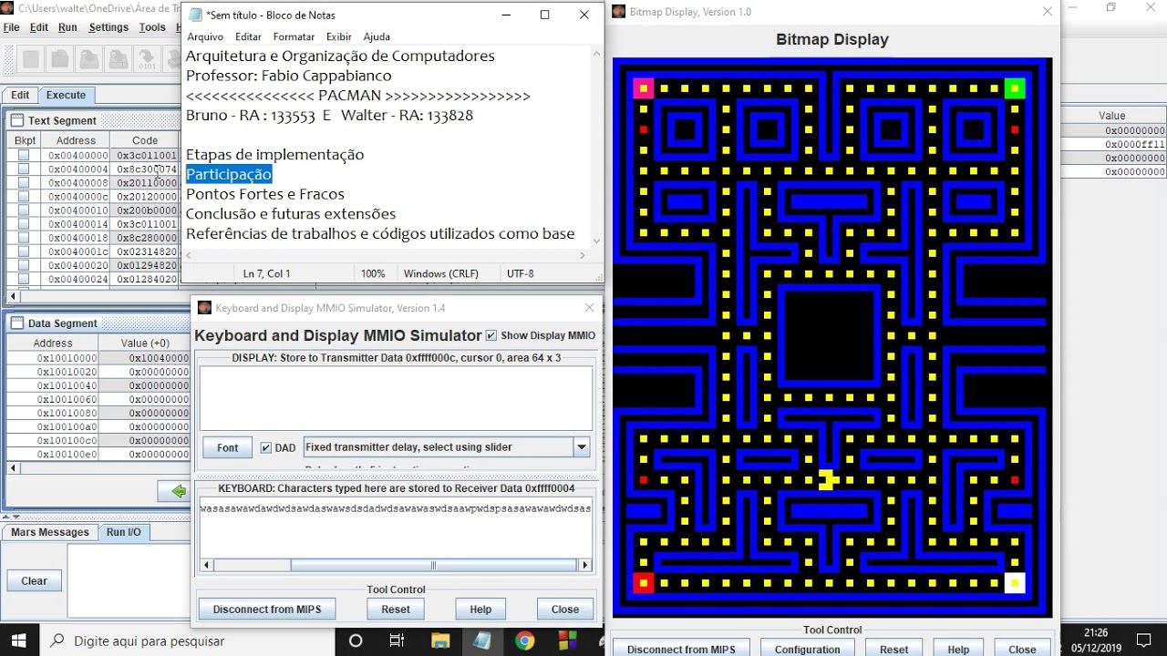 PacMan - Mips Assembly - YouTube