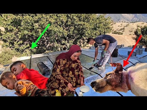 Waterproofing the Restored Farmhouse Begins! 🏡🔥 Ali & Hamed at Work + Fatemeh’s Delicious Lunch