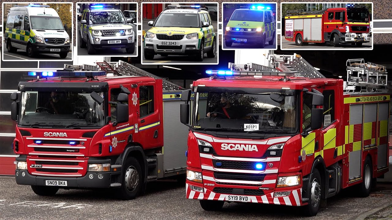 Fire engines, police cars, and ambulances responding in the UK 🚨 - YouTube