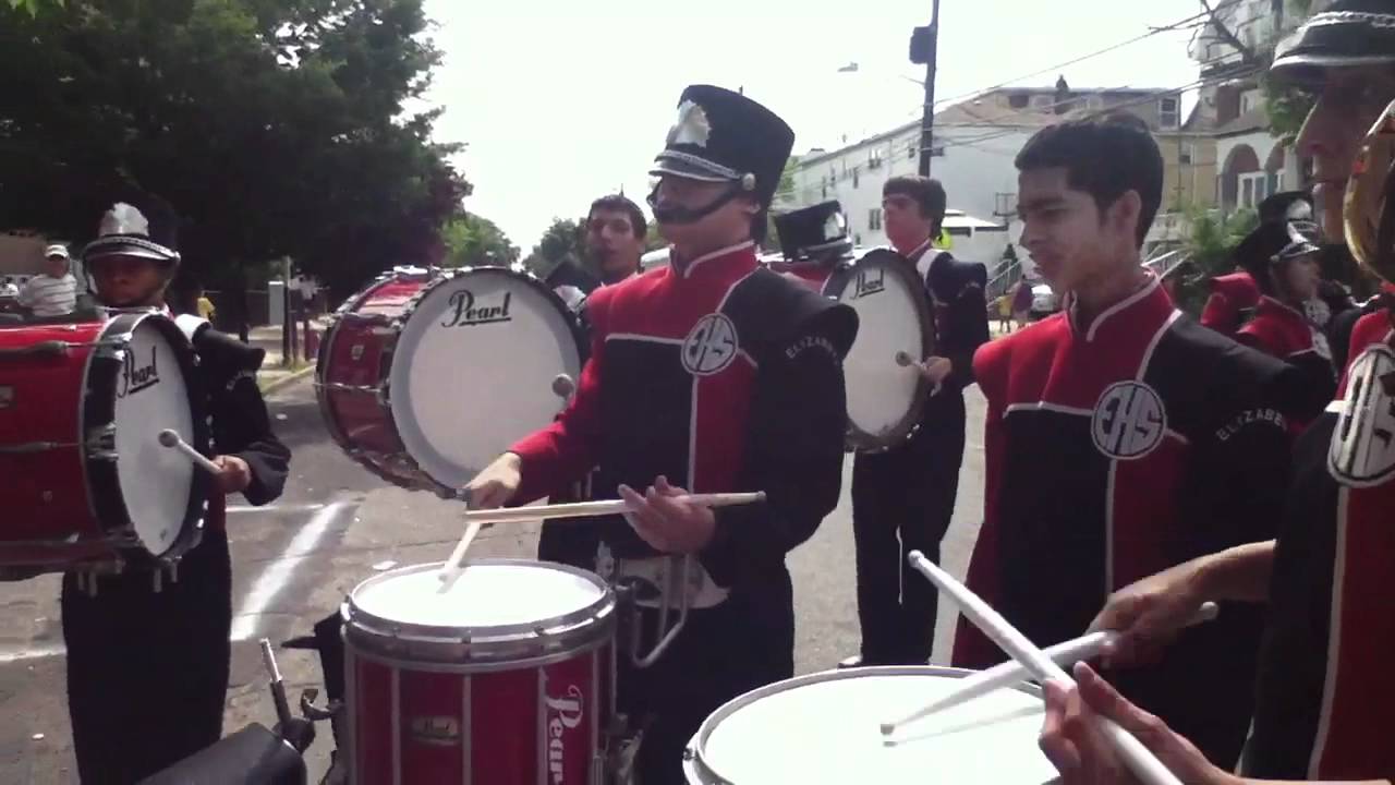 Elizabeth High School Marching Band: (Siboney) - Drumline - YouTube