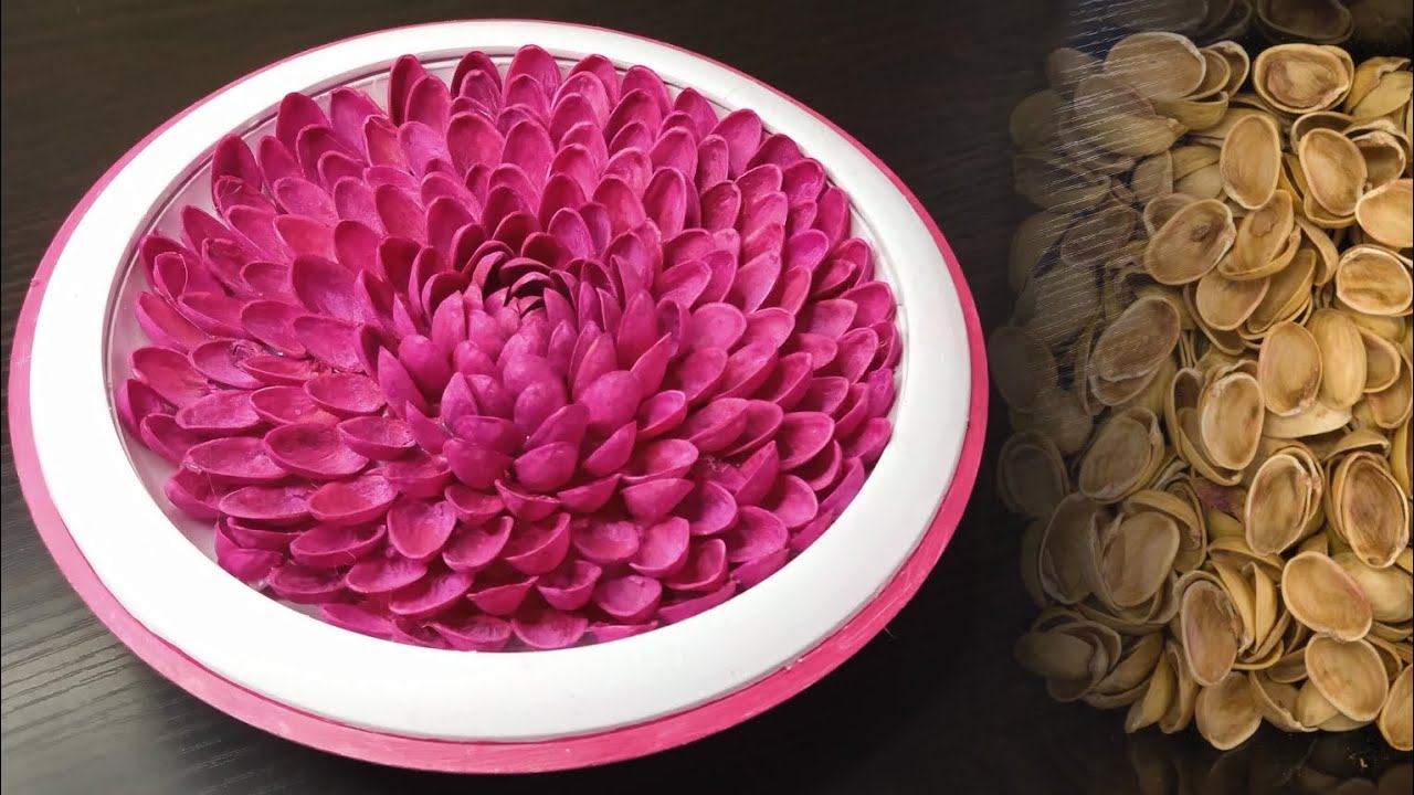 DIY Pista Shell and Old Clock Decor Ideas Beautiful Pistachio Shells ...