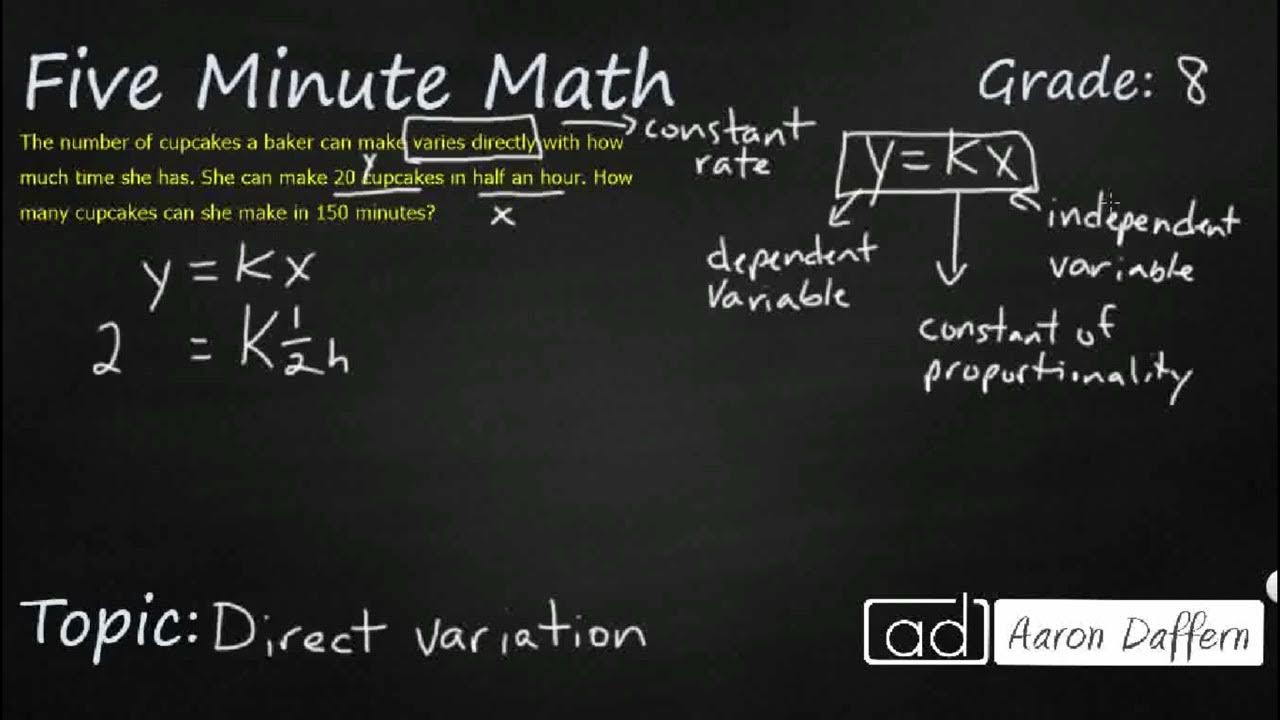 8th Grade Math Direct Variation - YouTube