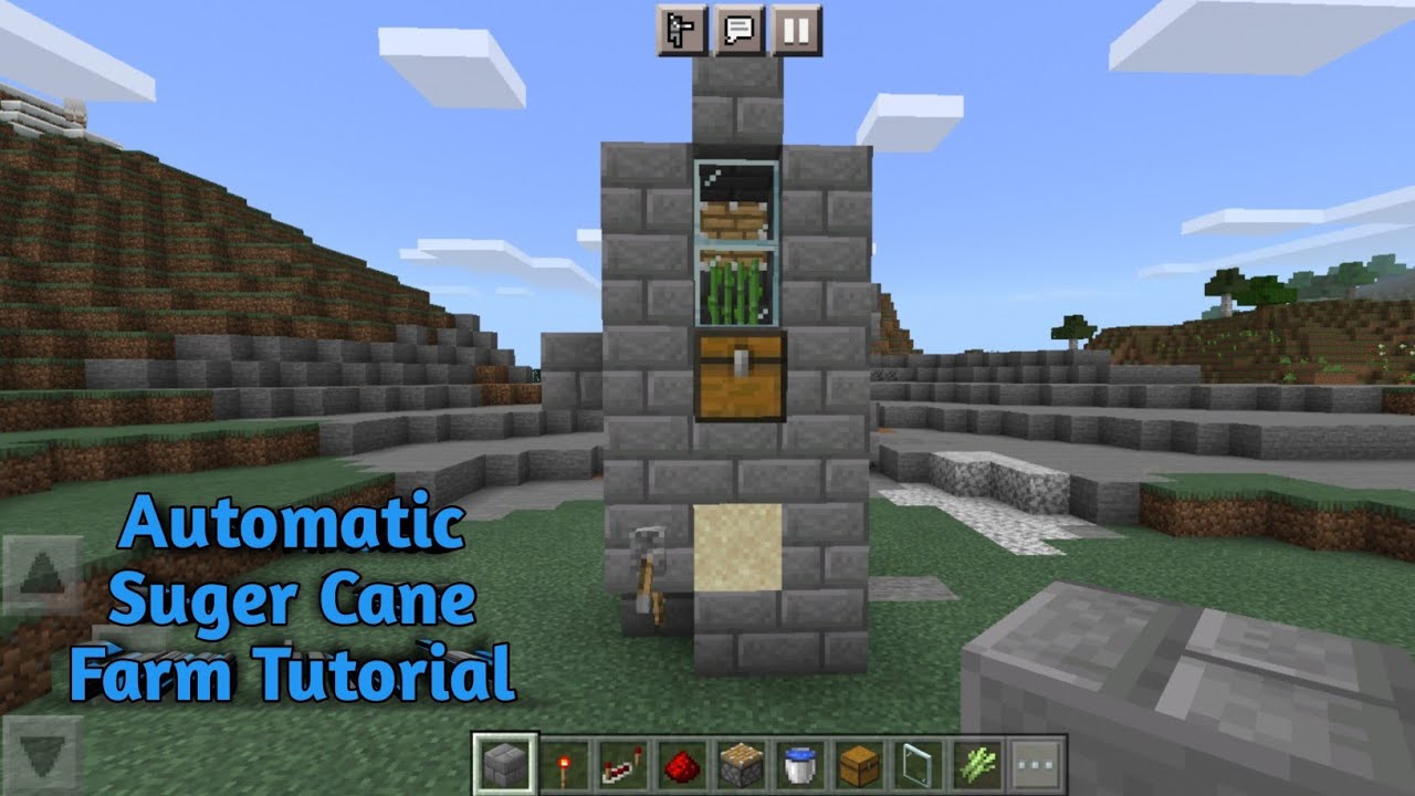 How to Make Automatic Sugar Cane Farm In Minecraft Pocket Edition ...