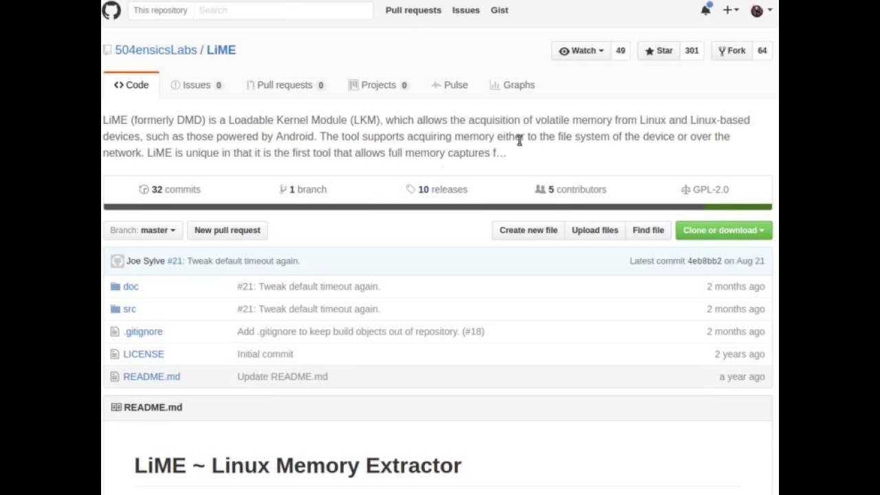 Forensic Memory Acquisition in Linux - LiME - YouTube