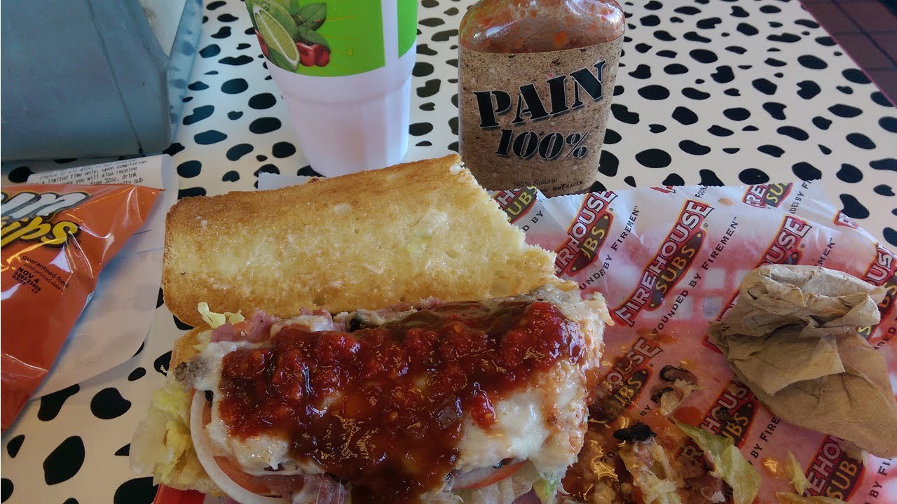 Here comes the Pain 100% #FirehouseSubs - YouTube