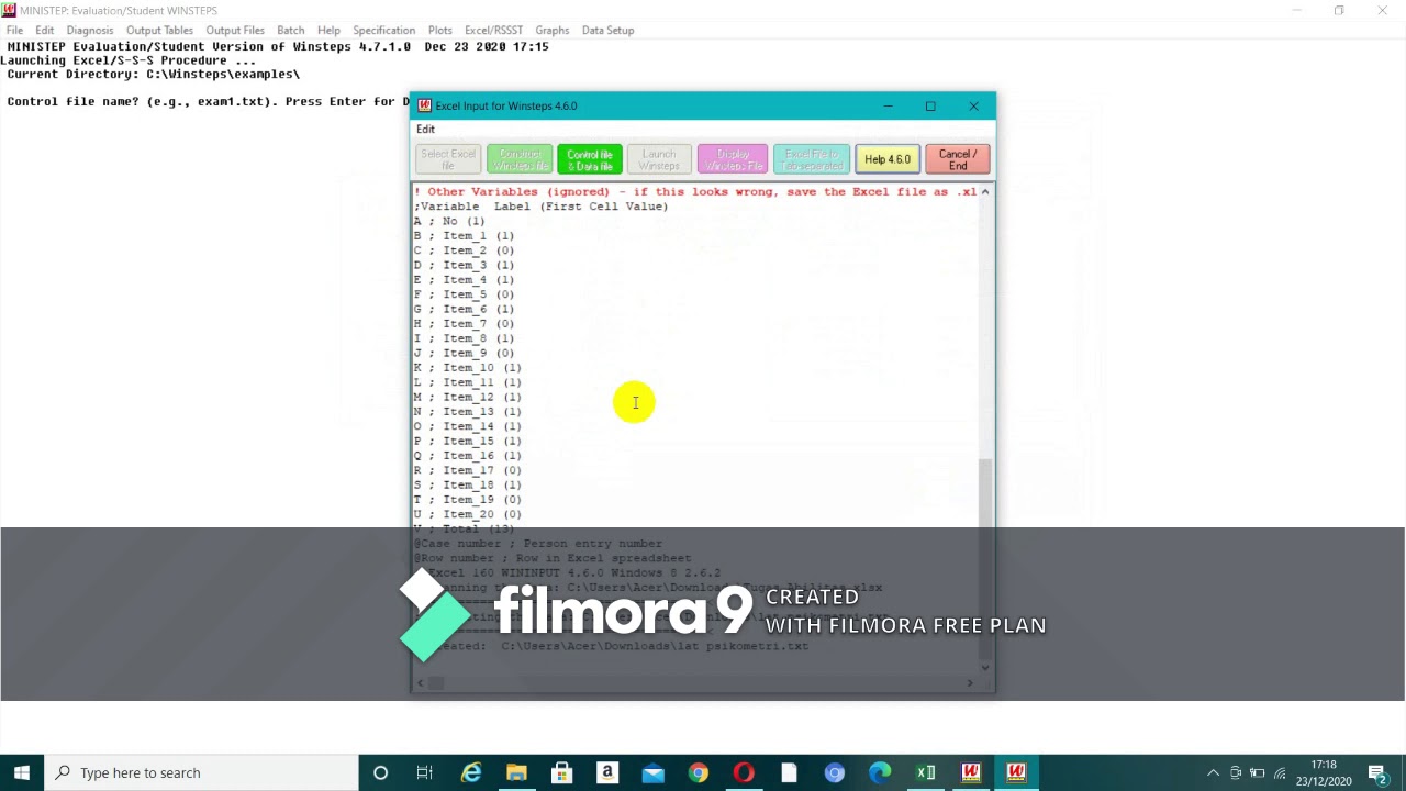 Tutorial pengolahan data dengan WINSTEP - YouTube