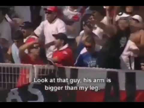 La reaccion de Bilardo al ver entrar a Los Borrachos del Tablon