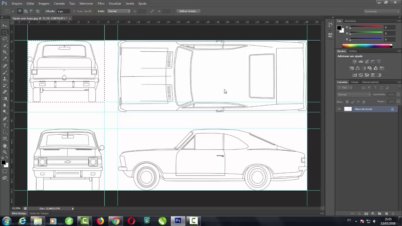 Blueprint carro Opala (Modelagem de Carro) - YouTube