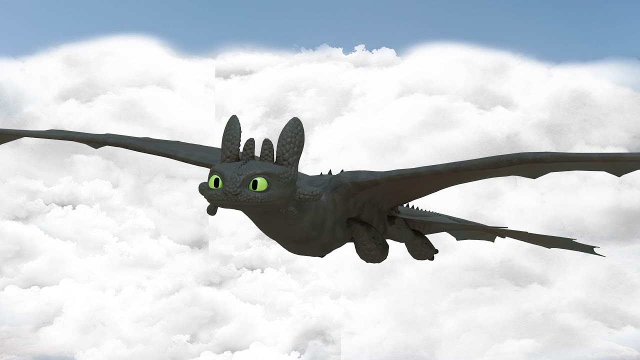 Toothless Flying in the clouds | HTTYD Animation - YouTube