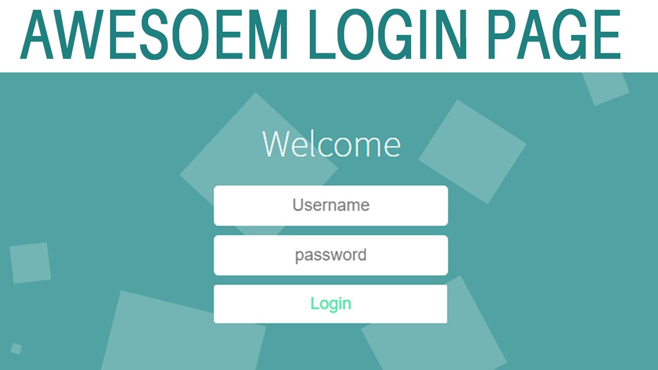 Animation Login Page Style Using Html and CSS3 @Coding_Script - YouTube