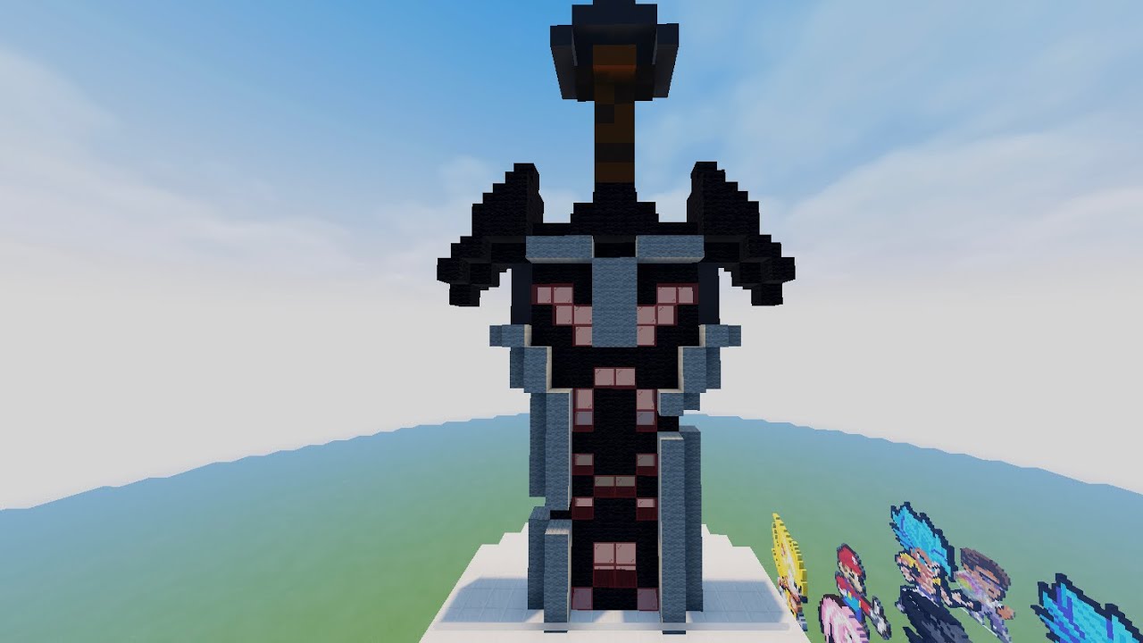 Minecraft Demonic sword statue tutorial/time lapse - YouTube
