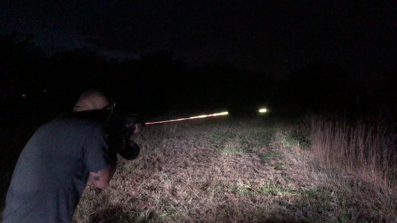 .22lr Piney Mountain tracers m-16 full auto machine gun - YouTube