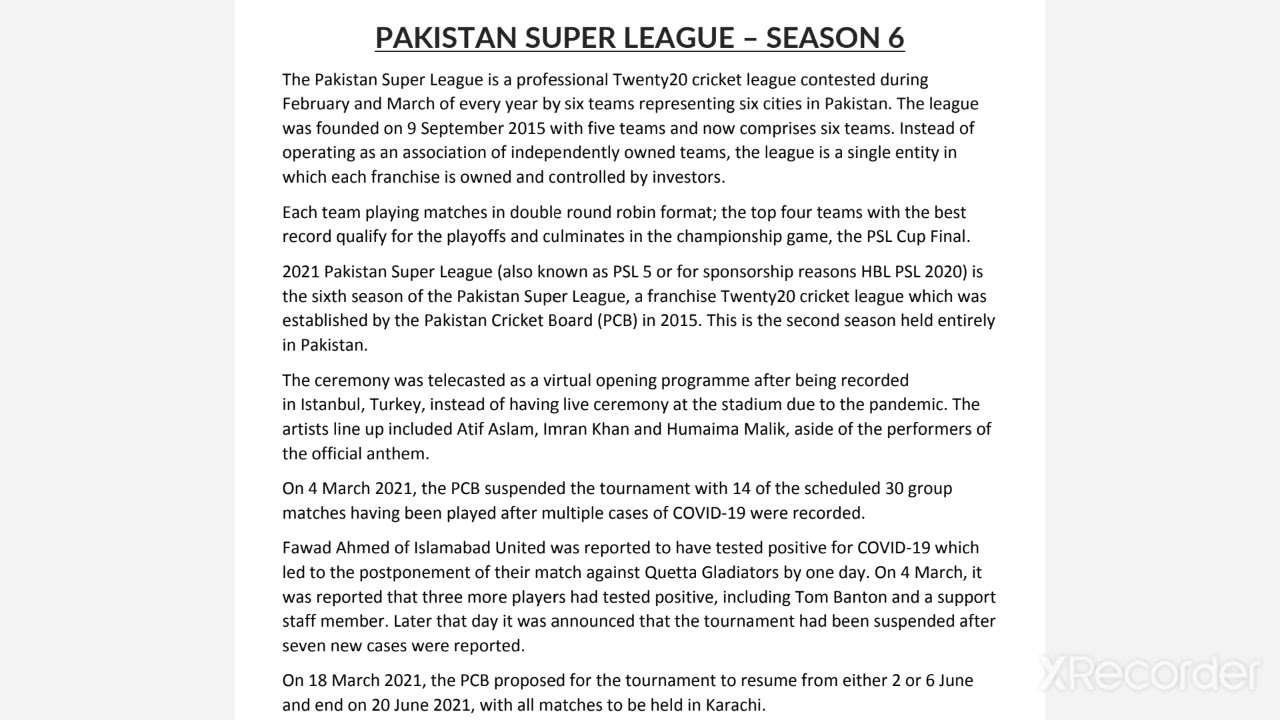 Essay on : Psl 6 ( Pakistan Super League Season 6) - YouTube
