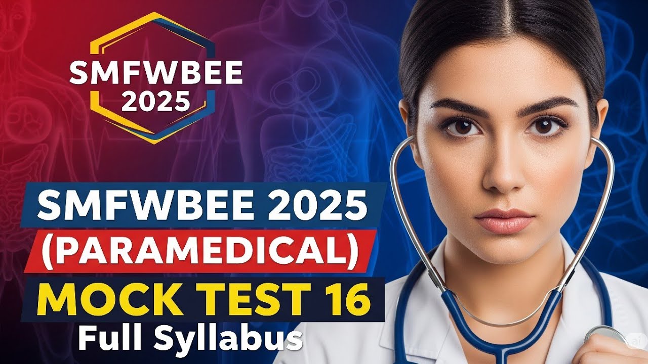 SMFWBEE Paramedical 2025 Mock Test 16 | Full-Length Question Paper ...