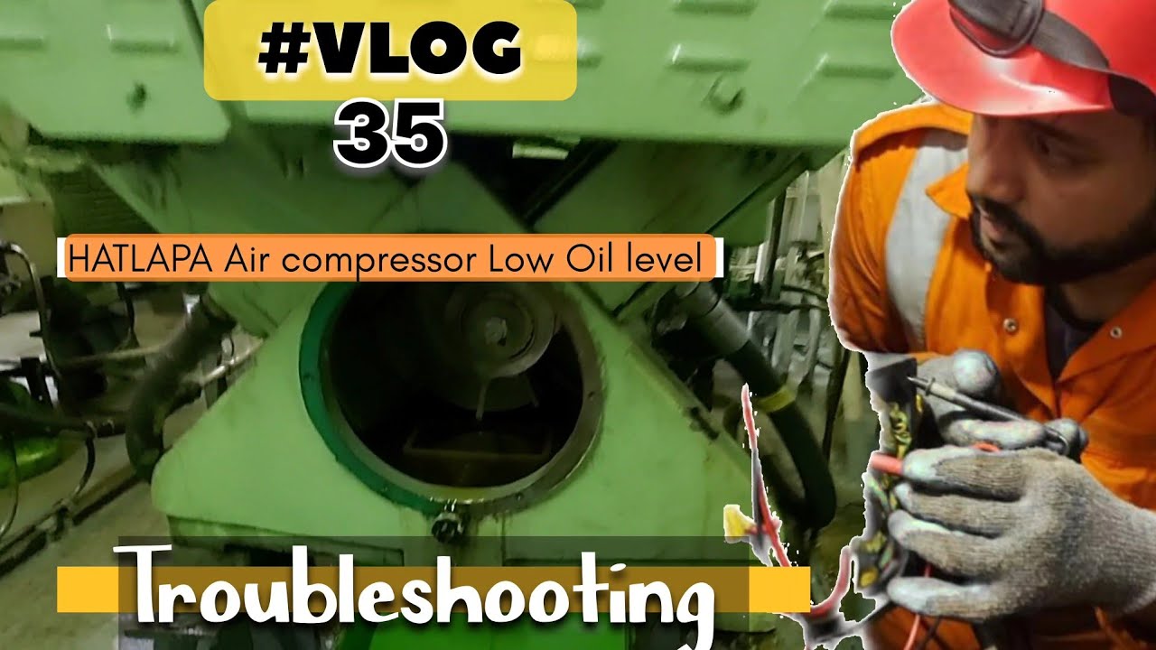 HATLAPA Air compressor low oil level alarm troubleshooting |Level ...