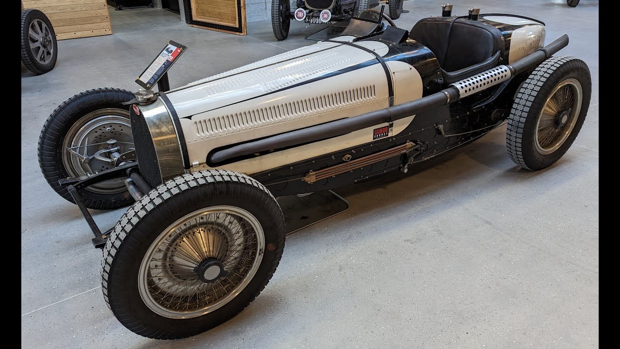 Bugatti T59 engine start up - YouTube