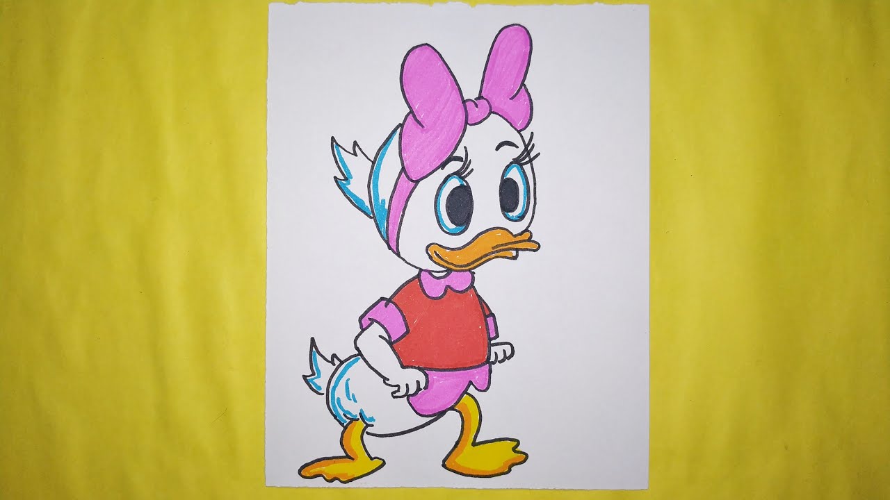 How to draw WEBBY VANDERQUACK || DUCK TALES CARTOON - YouTube