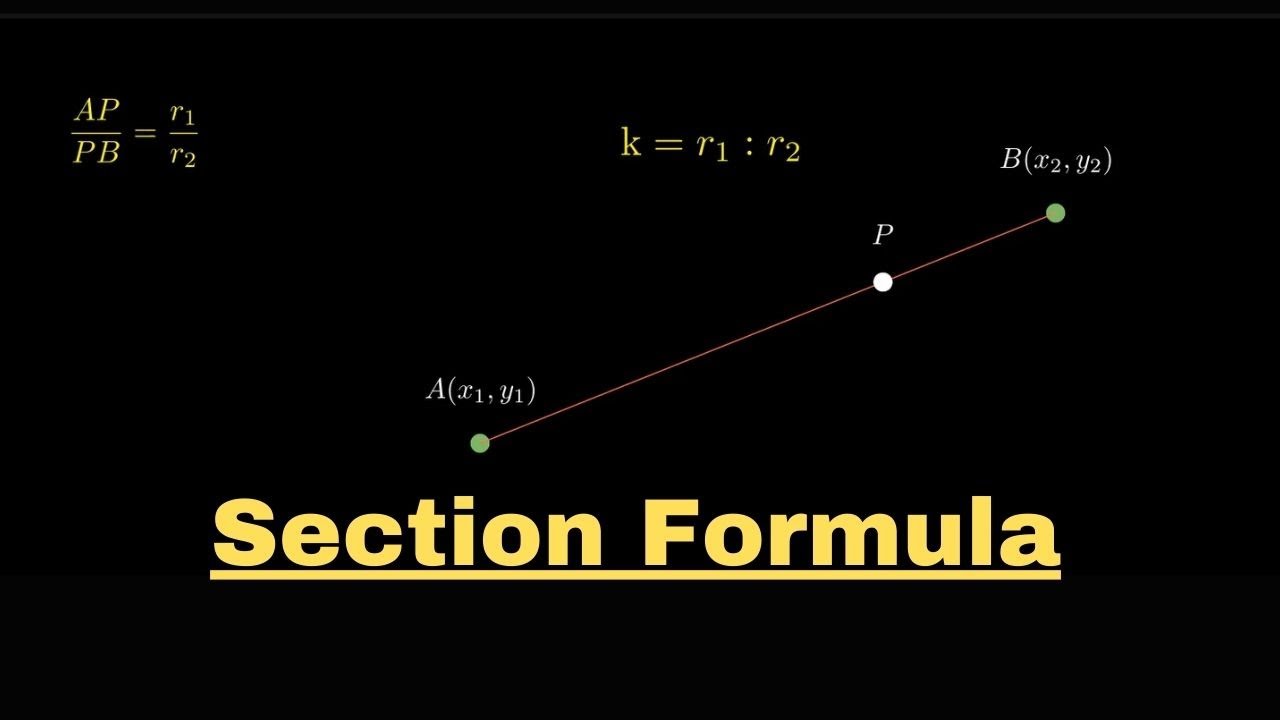Section Formula: Coordinate Geometry Part 5 - YouTube