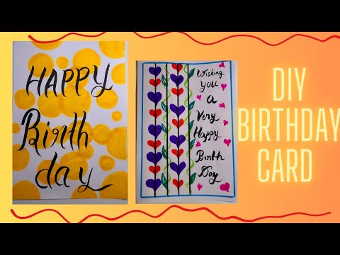💛Diy birthday card/easy CARD tutorial/birthday card/diy card ...