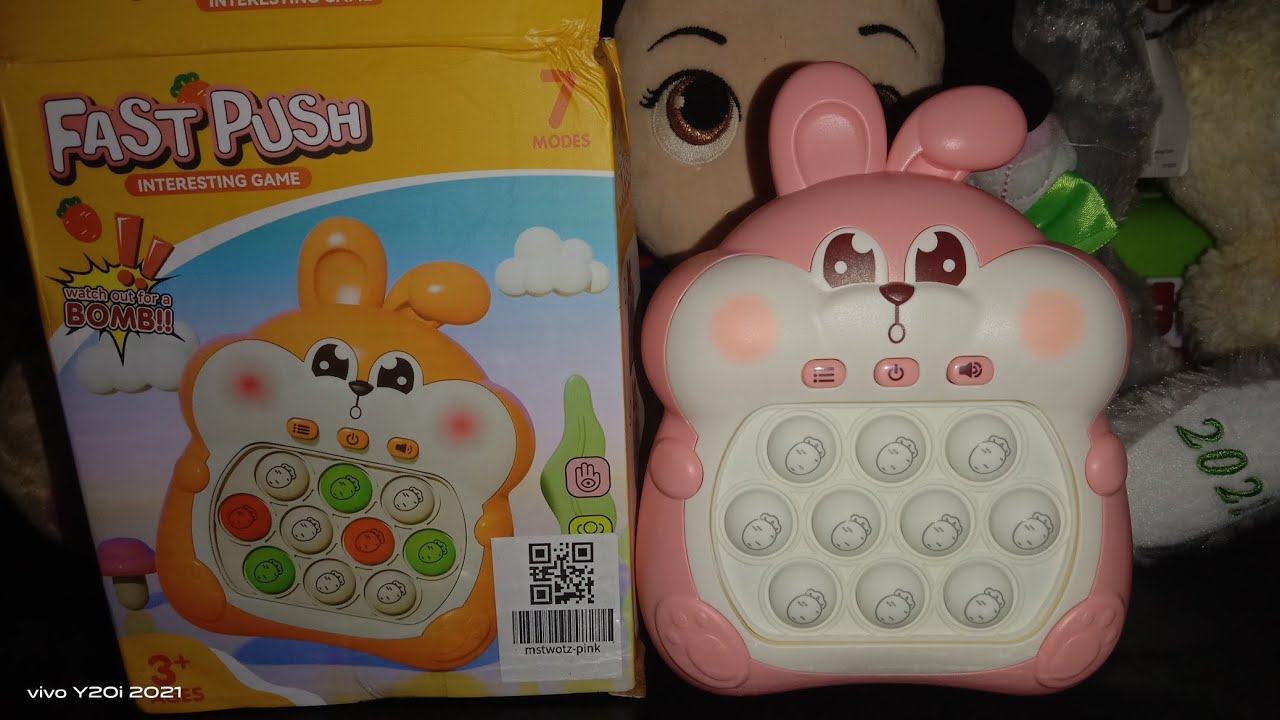 4:58 Minutes Satisfying with Unboxing Pink Rabbit Fast Push Game ...