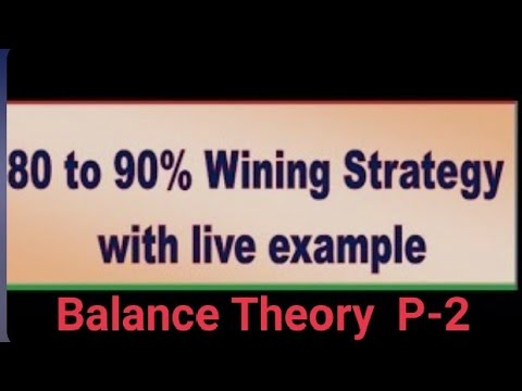 balance theory part 2 Wining Strategy 85 to 90% wining ratio ...