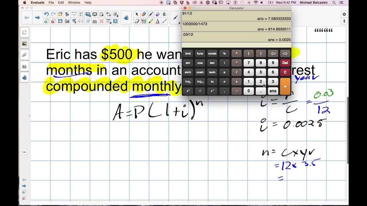 Future and Present Value of Compound Interest Grade 11 University ...