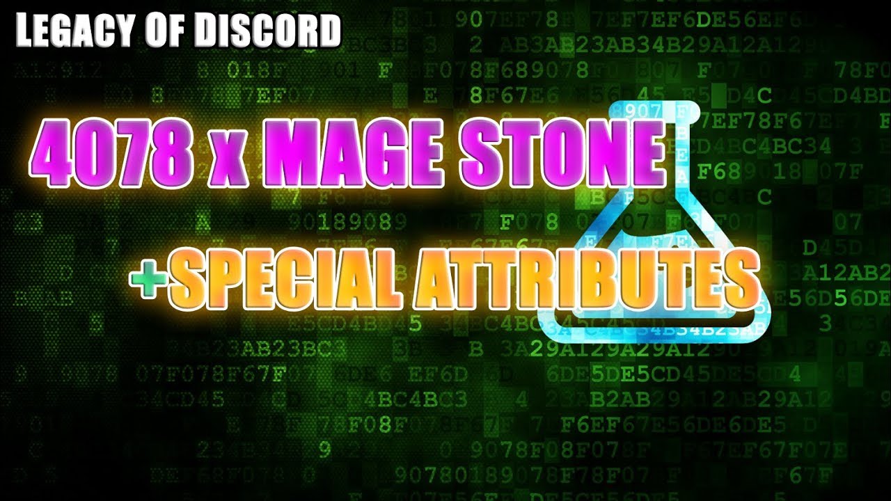 Legacy of Discord - 4078 Mage Stone +Special Attributes - YouTube
