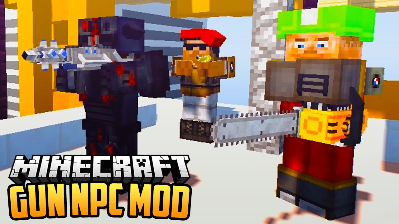 GUN NPC MOD - Minecraft Mod Showcase - YouTube