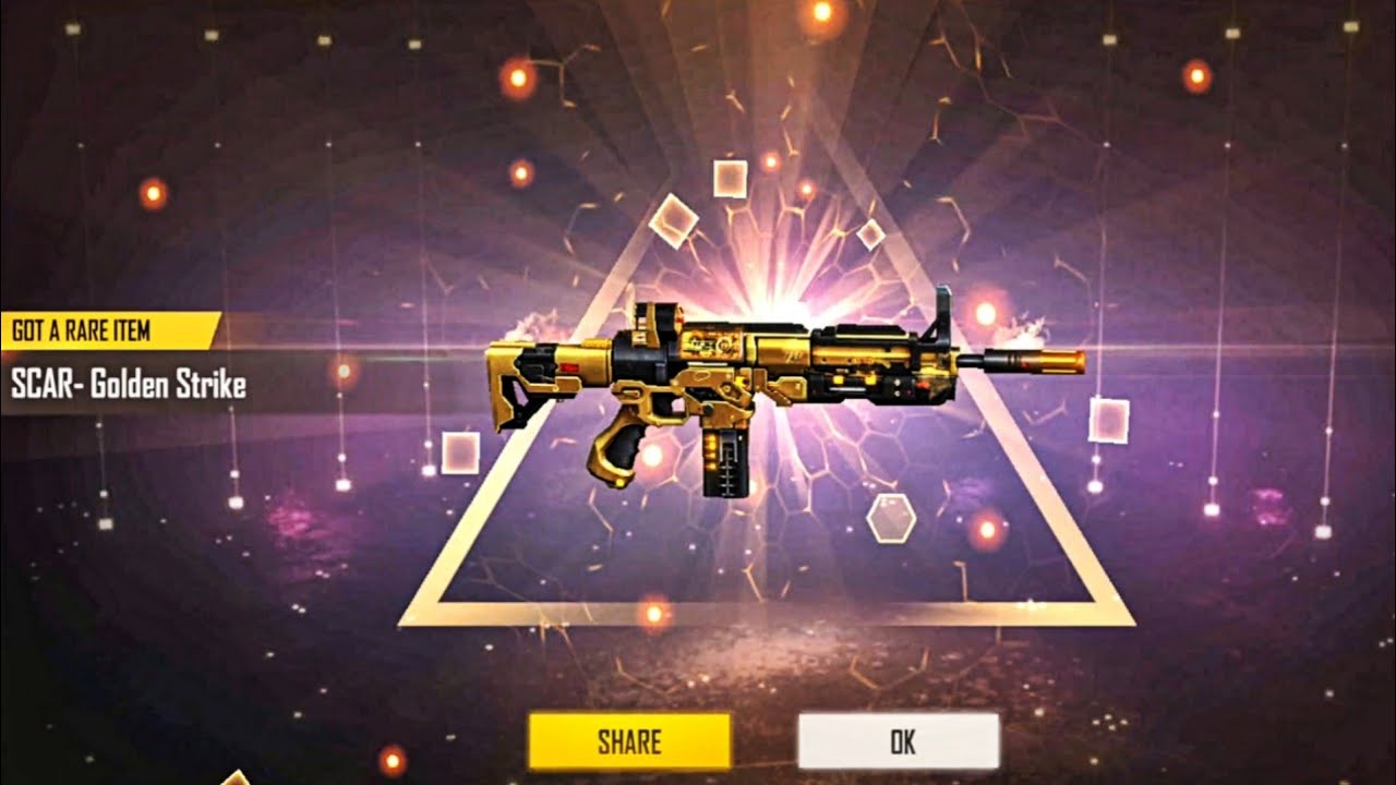 I Got Free Golden Strike Scar From New Incubator in Free Fire ...