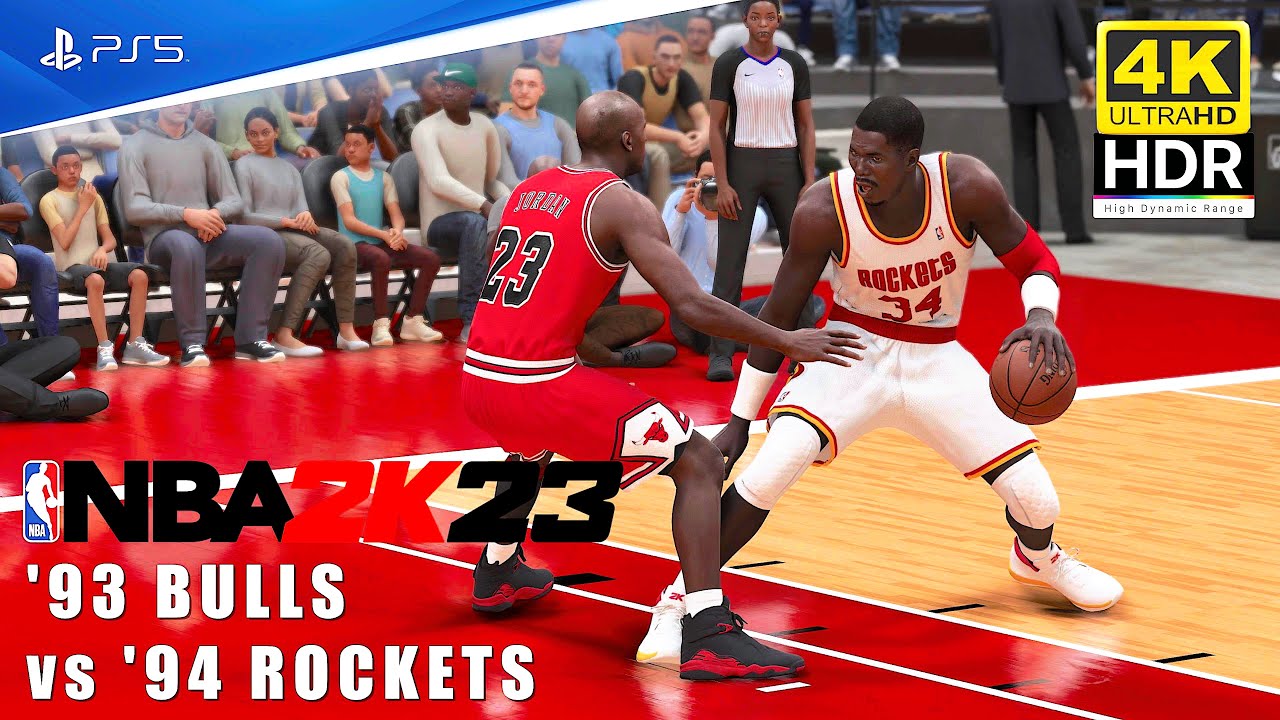 NBA 2K23 [PS5 4K HDR] '93 Bulls vs '94 Rockets - Michael Jordan vs ...