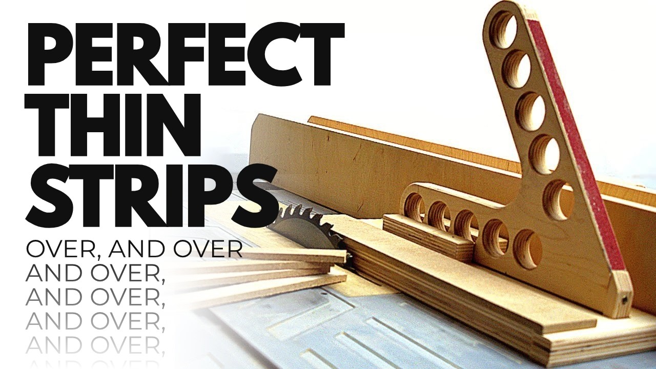Dead simple THIN STRIP JIG for the TABLE SAW | Precise and repeatable ...