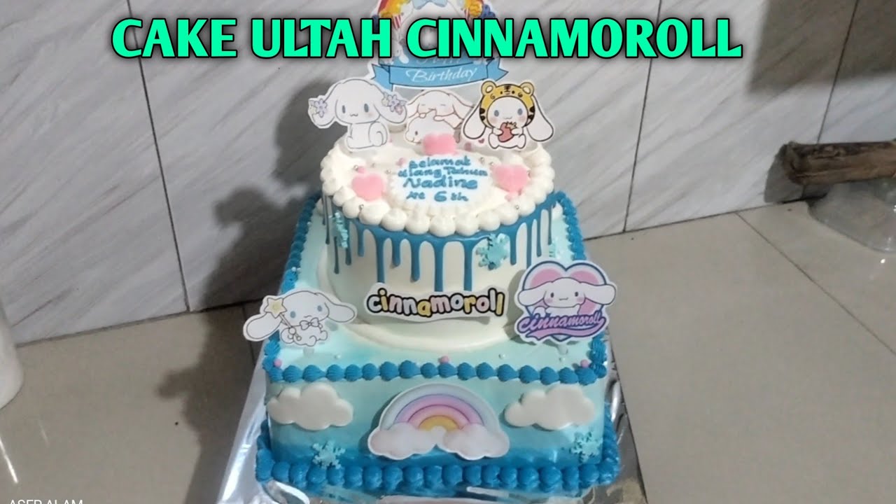 MENGHIAS CAKE ULTAH DUA SUSUN - YouTube