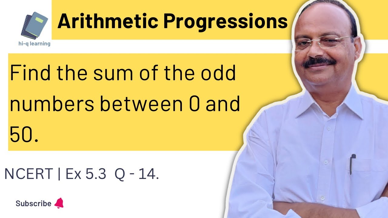 Find the sum of the odd numbers between 0 and 50. - YouTube