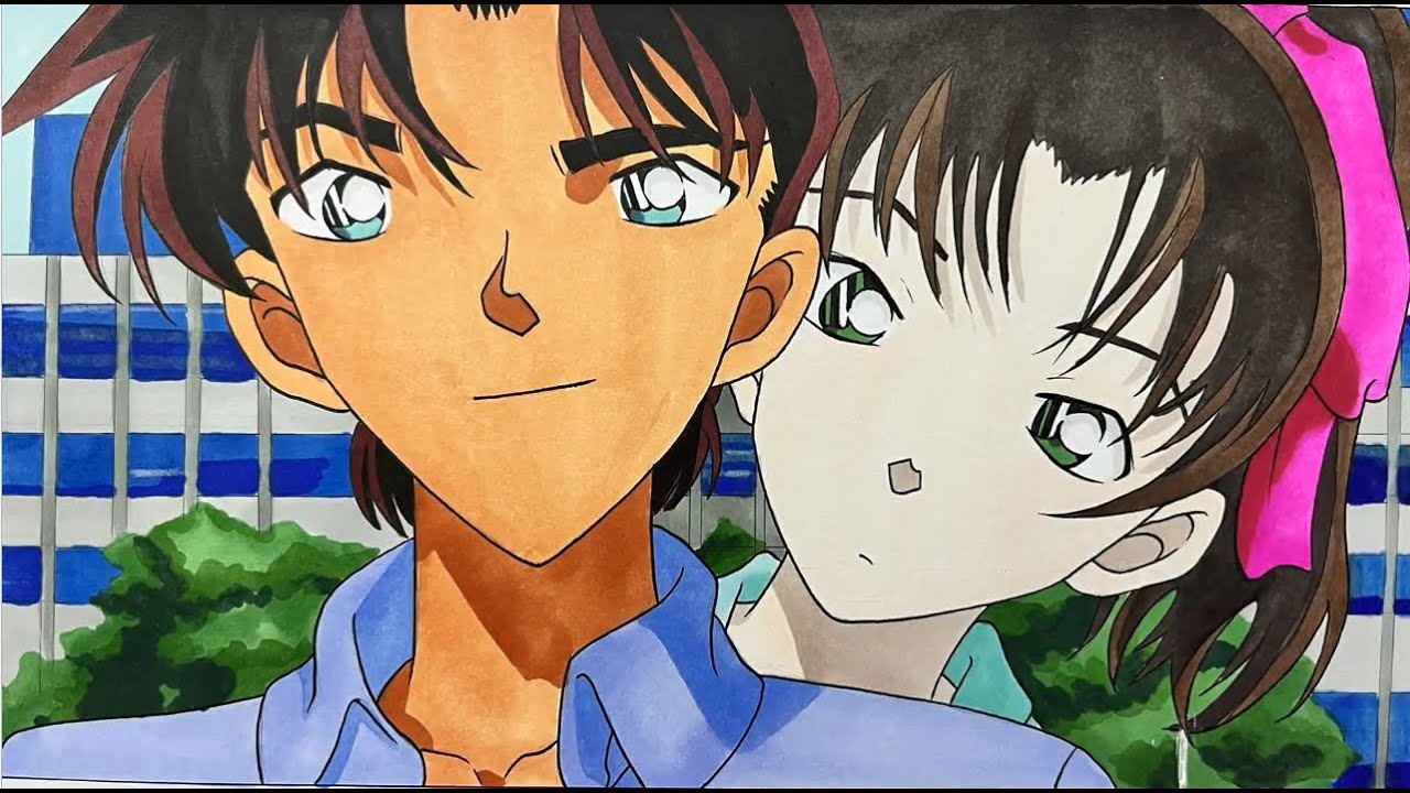Detective Conan Heiji X Kazuha coloring process | Draw so easy Anime ...