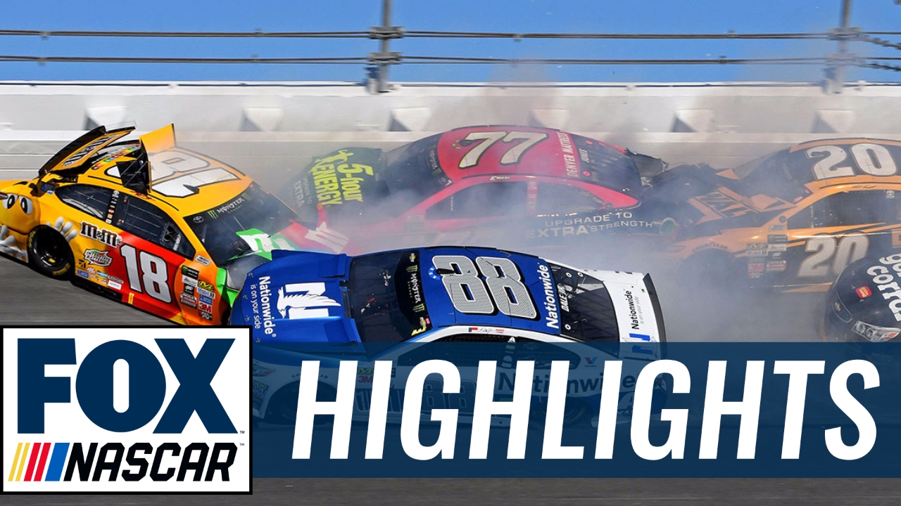 Kyle Busch and Dale Earnhardt Jr. wreck at Daytona | 2017 DAYTONA 500 ...