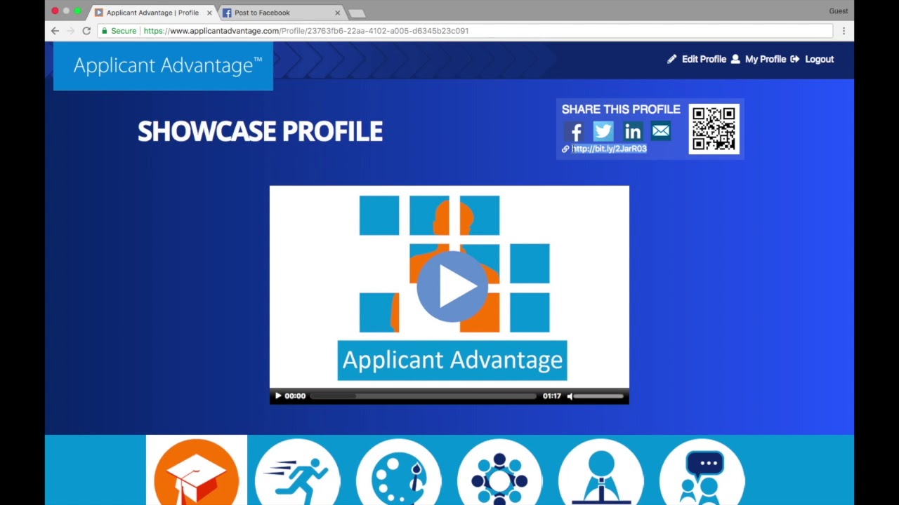 Sharing Your Applicant Advantage Profile - YouTube
