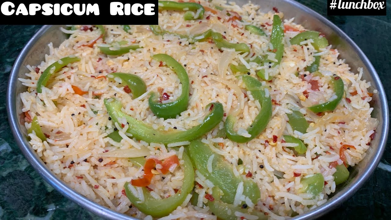 Capsicum Rice | Simple Capsicum Masala Rice Recipe | Bell Pepper Rice ...