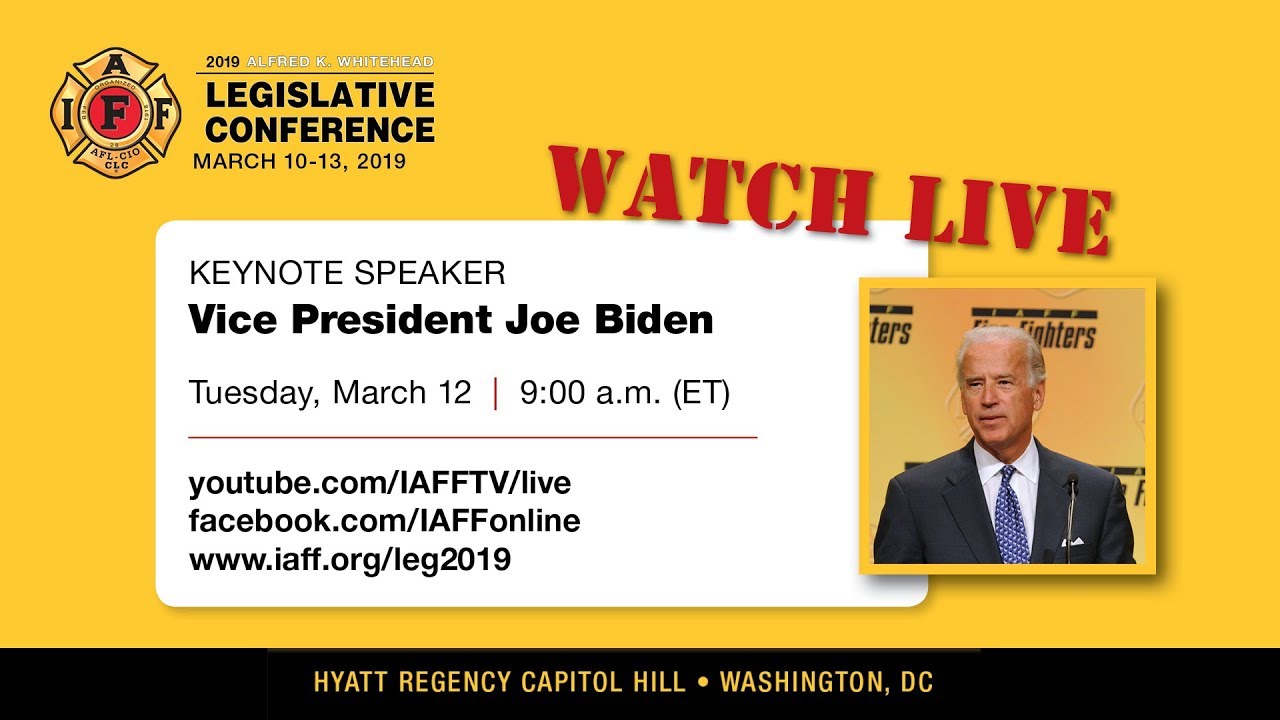 Joe Biden's Keynote at the IAFF Legislative Conference - Livestream ...