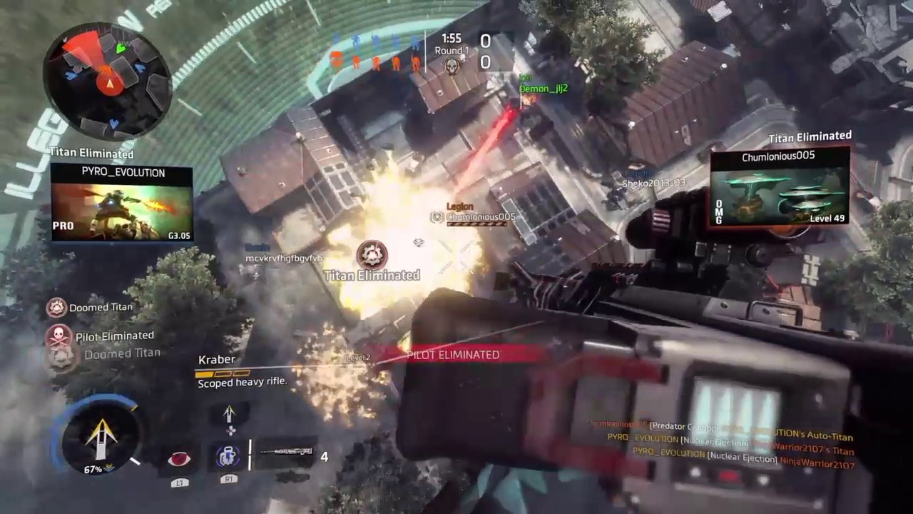 TITANFALL 2 NUCLEAR EJECT KILLS - YouTube