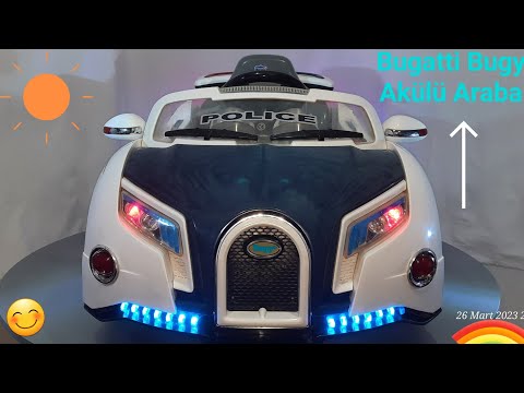 [025] Akülü Araba Bugatti Bugy 6 Volt 12 Amper Manuel Işıklı Gösterişli 🙃