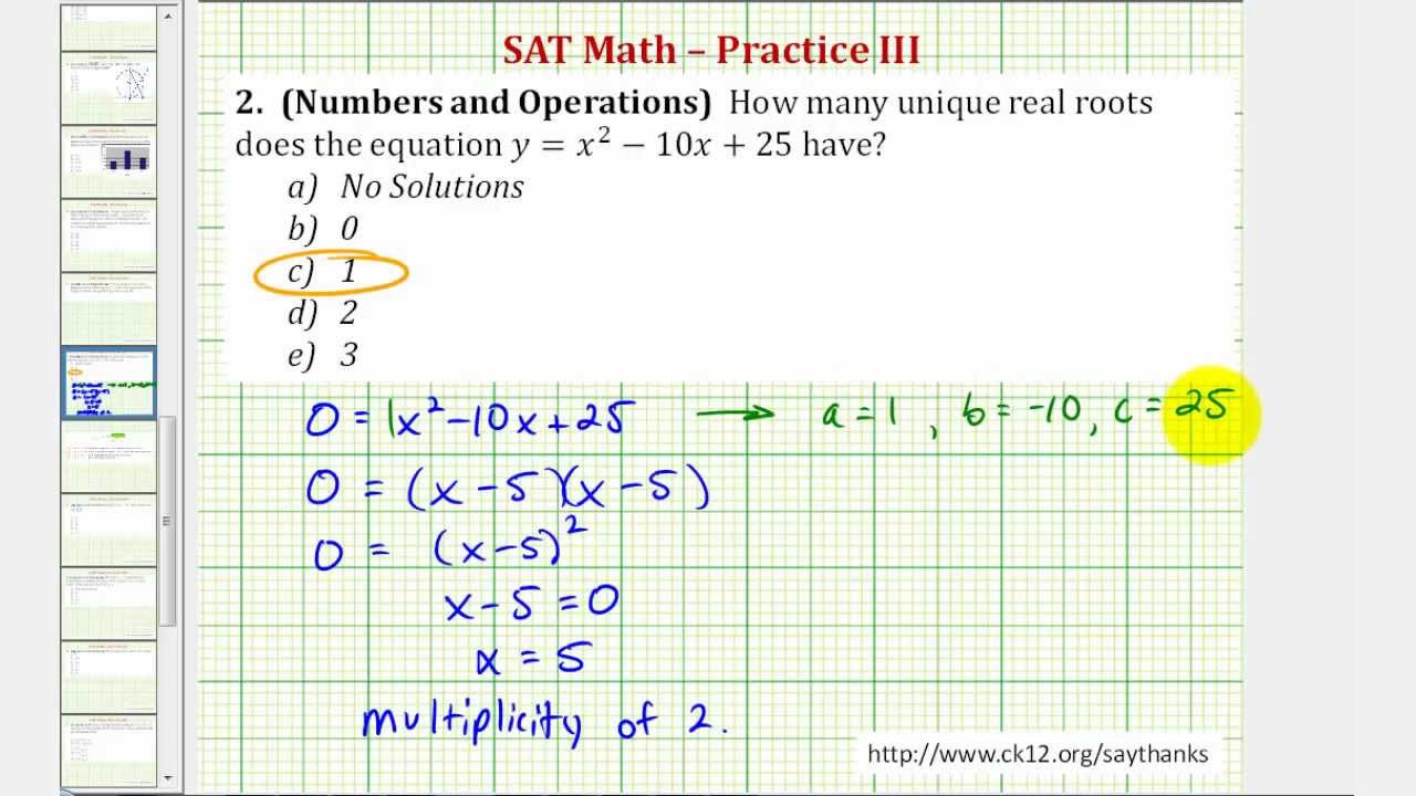 SAT Math (Numbers and Operations) - Practice 3.2 - YouTube