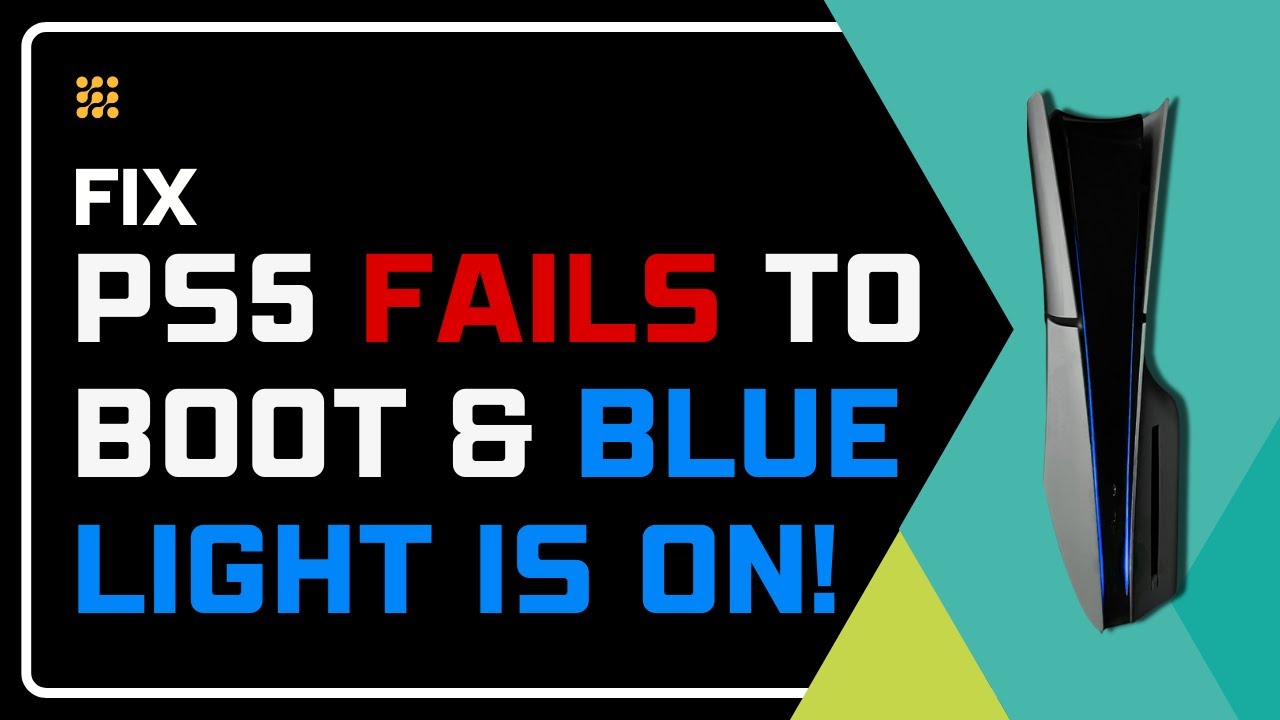How to fix The PS5 Console Emits A Blue Light & Fails to Boot | Fix PS5 ...