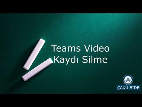 Microsoft Teams Ders Video Kaydı Silme