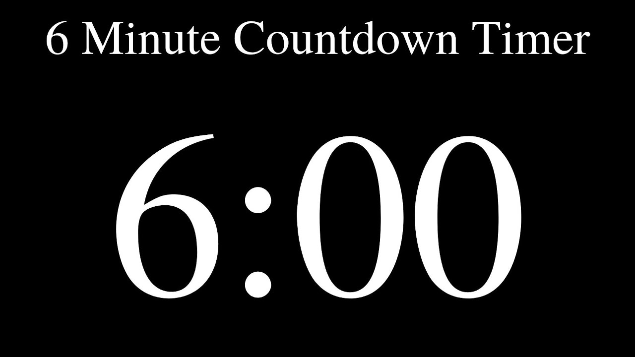 6 Minute Countdown Timer With Music with Alarm - YouTube