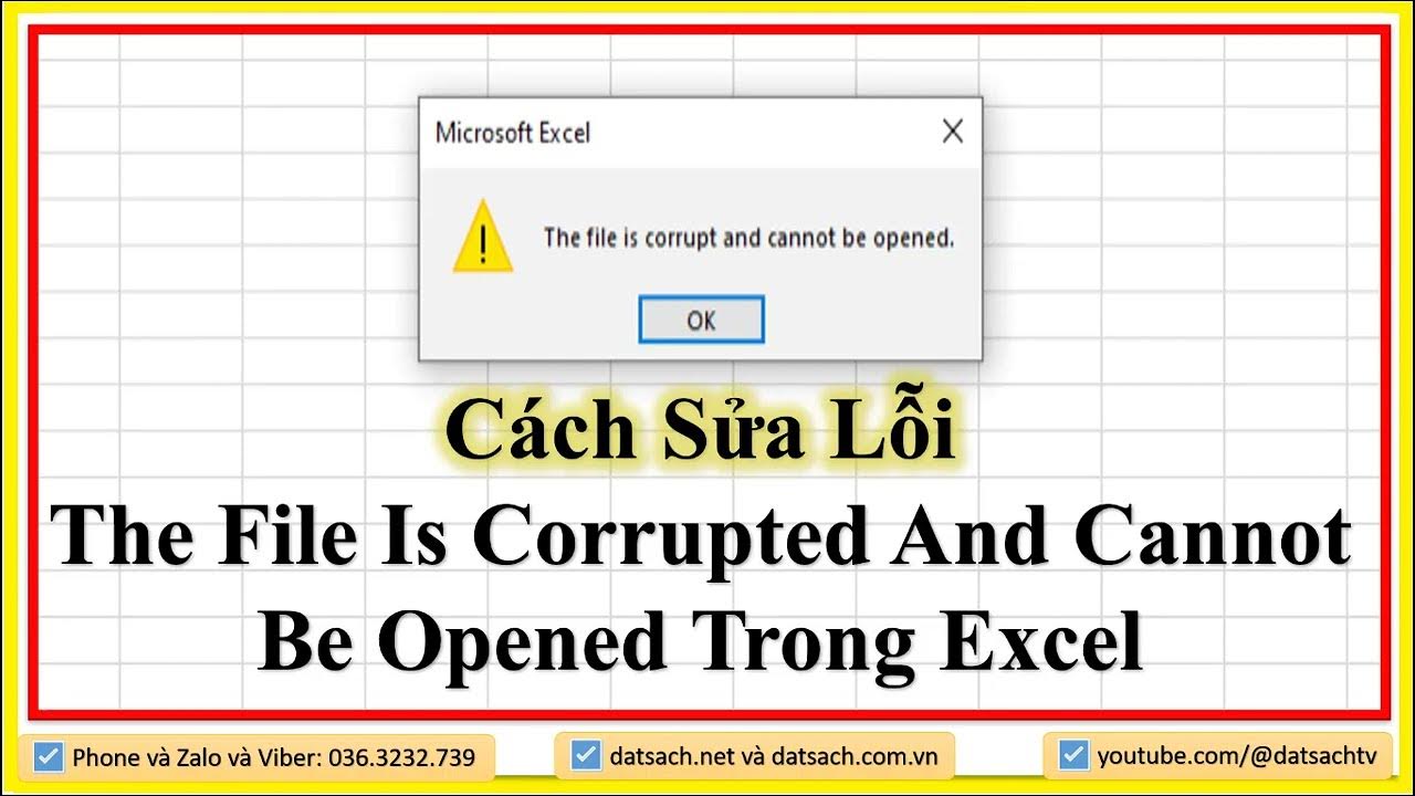 🔵 7. Cách Sửa Lỗi_The File Is Corrupted And Cannot Be Opened Trong ...
