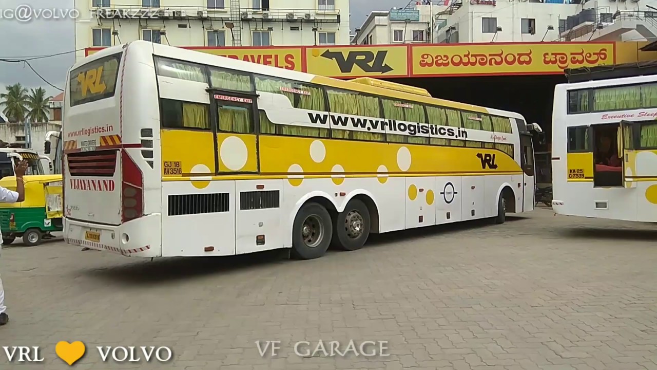 Volvo bus struggling to take a turn inside the VRL bus stand-Anand rao ...