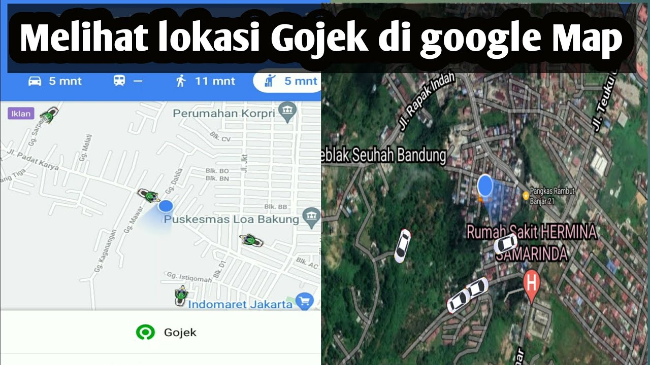 Melihat Lokasi Gojek / Gocar di google map tanpa aplikasi Gojek - YouTube